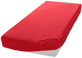 Jersey prostěradlo Červené Dreamee Rozměr: 160x200 cm