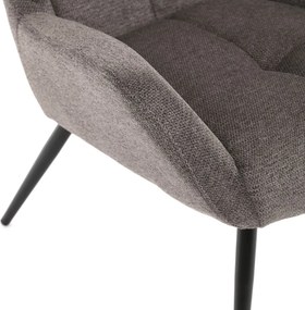 Křeslo ušák AK-H9206 GREY2, látka, šedá (74 x 86) cm
