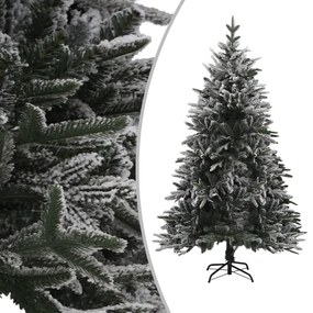 Umělý vánoční stromek s vločkami sněhově zelený 180 cm PVC a PE,  328494 HangarStore.cz