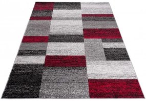 Kusový koberec JAWA J384A šedý / červený Rozměr: 140x190 cm