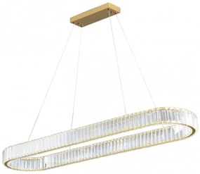 Toolight Toolight, LED stropní svítidlo 100x30 cm, 22W, APP1508-CP, zlatá matná, OSW-06971