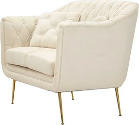 Designová pohovka Jagienka 130 cm krémová