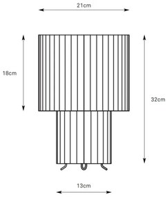 Markslöjd 108896 - Stolní lampa CATIS 1xE27/60W/230V 32 cm šedá