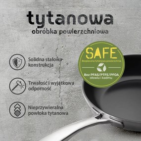 Pánev s titanovým povrchem Ø 28 cm V: 5,5 cm — Sirius Terra Multi-layer Lunasol - 601207