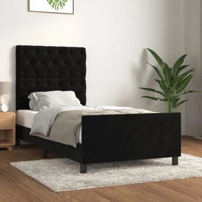Rám postele s čelem černý 80x200 cm samet 3125906