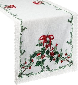 VÁNOČNÍ BĚHOUN NA STŮL XMAS7 40X140 CM VZOROVANÝ