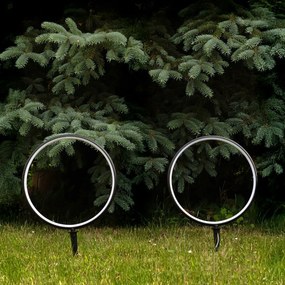 Exteriérové ​​solární zapichovací svítidlo Rings, 2x LED 1,5w, černá