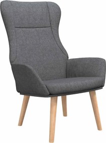 Relaxační židle tmavě šedá textil 341395