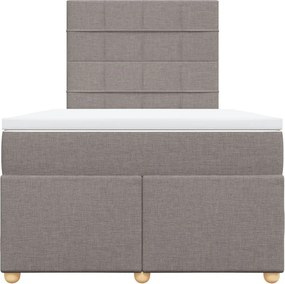 Box spring postel s matrací taupe 120x200 cm textil 3293551