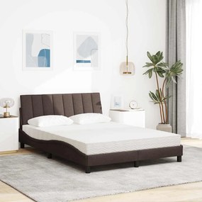 Postel s matrací Hanko tmavě hnědá 120 x 200 cm textil 3310520