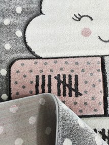 BE Dětský koberec Smart Kids 22604 GREY - šedý obdélníkový, skákací Rozměr: 120x180 cm