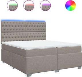 Box spring postel s matrací taupe 200x200 cm textil 3292906