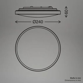 LED stropní svítidlo BRILONER Tak průměr 24cm 12W IP44 hvězdné nebe chrom 3933018