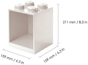 Sada 2 dětských červených nástěnných polic LEGO® Brick