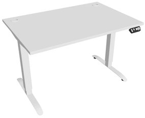 Elektr. nastavitelný stůl 120x80 s pamětí - HOBIS MOTION  MS 2M 1200 Dekor stolové desky: bílá, Barva kovové podnože: bílá