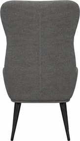 relaxační křeslo, odpočinkové, dřevo/kov/textil, 96x68x79 cm, nohy černé/světle šedá, Dekorino KR20260055