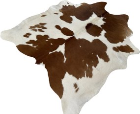 Koberec kusový hovězí kůže 3,4 m2, hnědobílá 1028