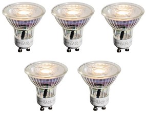 Sada 5 LED žárovek GU10 50mm čiré 3.5W 330 lm 3000K