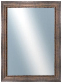DANTIK - Zarámované zrcadlo - rozměr s rámem cca 60x80 cm z lišty TRITON široký měď antik (2951)