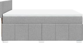 Box spring postel s matrací světle šedá 140 x 200 cm textil 3289384