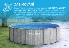 Marimex | Bazén Marimex Florida 3,66x1,22 m se zabudovaným skimmerem - motiv ŠEDÉ DŘEVO | 10340321