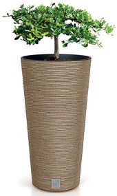 Květináč FURU SLIM ECO WOOD 30cm, světle hnědý