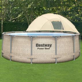 Nadzemní bazén Power Steel s baldachýnem 396 x 107 cm 11133 l BESTWAY 84649