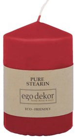 Červená svíčka Eco candles by Ego dekor Top, doba hoření 25 h