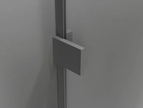 Mexen Lunar, výklopný sprchový kout levý 90 x 80 cm, 8mm čiré sklo, grafitový profil, 834-090-080-95-00-L