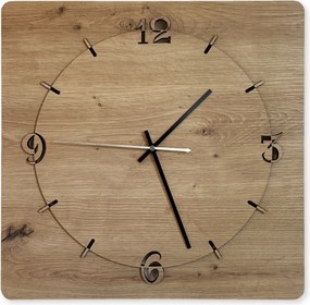 "Klasik" Dřevěné hodiny 40x40 cm provedení povrchu: černá s patinou