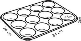 TESCOMA Forma 12 muffinů DELÍCIA 34 x 26 cm