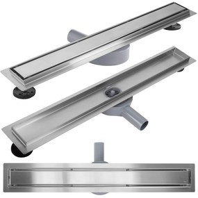 Rea Neox Pro, odtokový sprchový žlab 60 cm, broušená ocel, REA-G5807