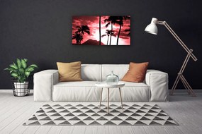 Obraz na plátně Hora Palmy Stromy Příroda 140x70 cm