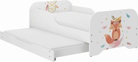 Wooden Toys Dětská postel MIKI 160x80 LISEK s funkcí na spaní