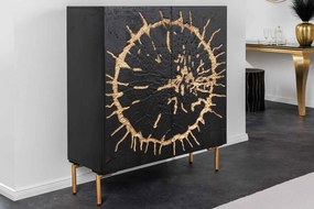 Designová vysoká komoda Dalton 120 cm černé mango