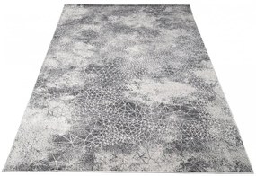 Šedý designový koberec s jemným vzorem Šířka: 60 cm | Délka: 100 cm