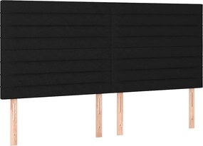 Box spring postel s matrací černá 180x200 cm textil 3136695