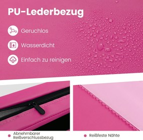 Costway Měkká podlahová rohož z umělé kůže se zapínáním na šplhání a uchy