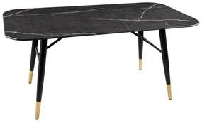 Designový konferenční stolek Laney 110 cm antracitový - vzor mramor