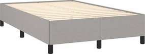 Box spring postel s matrací světle šedá 120x190 cm textil 3269683