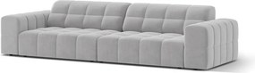 Světle šedá sametová pohovka 252 cm Chicago – Cosmopolitan Design