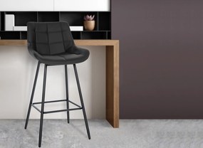 Barová židle Weston umělá kůže – černá