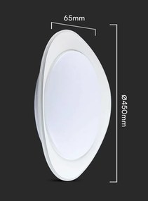 LED Solution Bílé LED stropní svítidlo kulaté 450mm 20/40W CCT s DO 23593