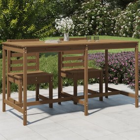 vidaXL Zahradní stůl bílý 203,5 x 90 x 110 cm masivní borové dřevo [824102] Barva: Černá borovice