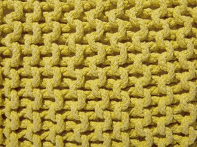 Čtvercový žlutý polštář na sezení 50x50 cm CONRAD Beliani