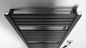 Sapho, TONDI-E elektrické topné těleso, rovné, 450x970 mm, 300W, černá matná