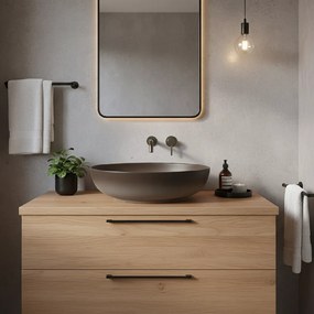 Rea Carola, umyvadlo na desku 515x390x140 mm, béžová-hnědá Ombre, REA-U0627