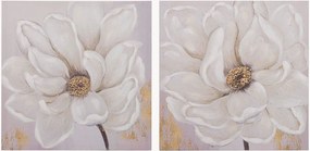 Sada ručně malovaných obrazů na plátně Flowers, 2 díly