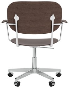 AUDO (MENU) Kancelářská židle Co Task Chair s područkami, Chrome / Dark Oak