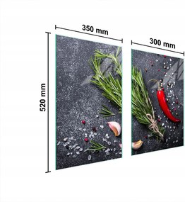 Skleněná Ochranná Deska Do Kuchyně 65x52 Břidlice